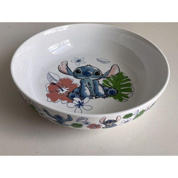 Disney | Dining | Disneylilo Stitch Hibiscus Flower Ceramic Pasta ...